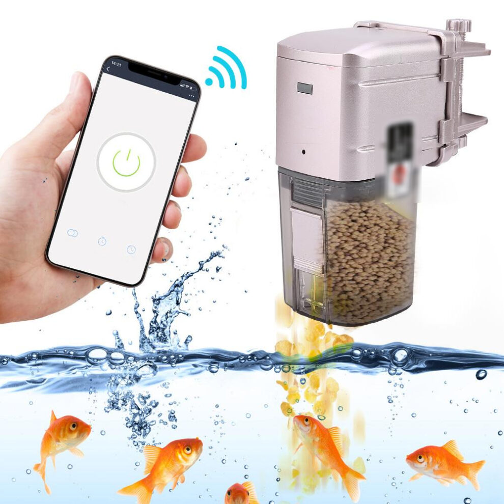 Automatic Aquarium Feeder Wifi Remote Control Intelligent Timing Fish ...