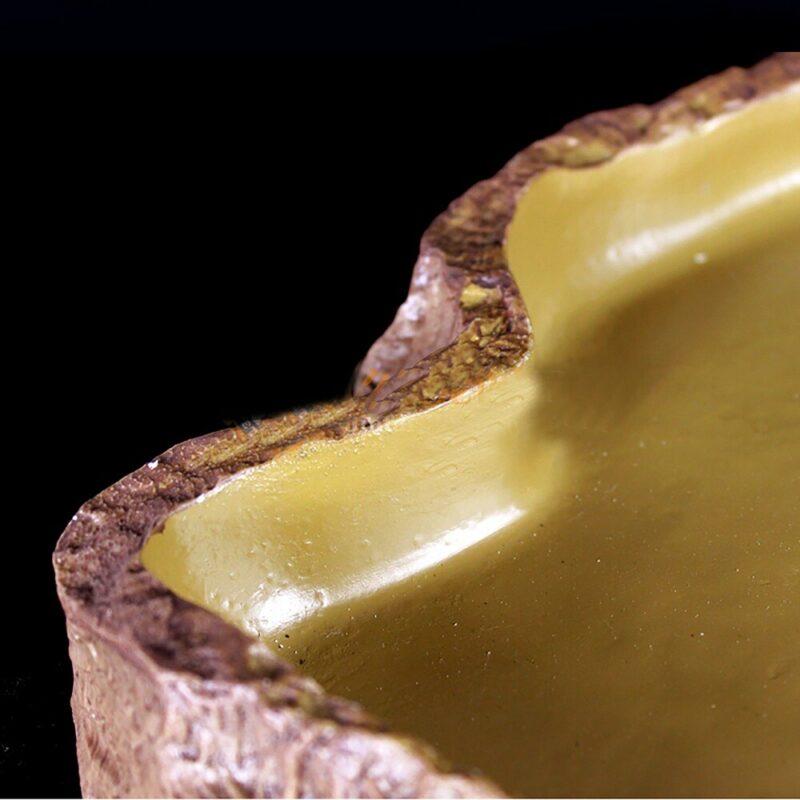 Large Marble Pattern Reptile Terrarium Decor Water Dish For Snakes ...