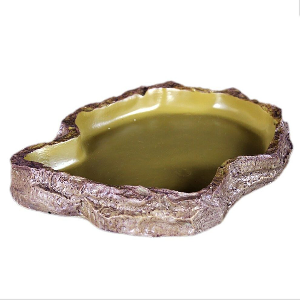 Large Marble Pattern Reptile Terrarium Decor Water Dish For Snakes ...