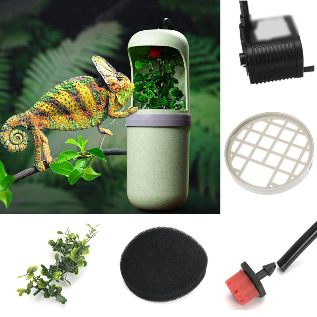 Electric Reptile Water Fountain 220240v 2w For Chameleon Lizard ...
