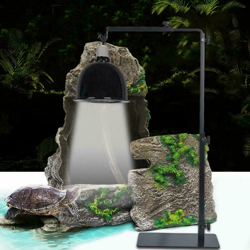 Adjustable Reptile Heating Lamp Stand Telescopic Metal Light Holder ...