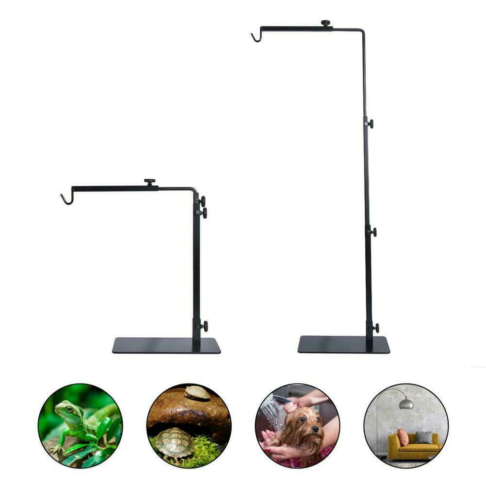 Adjustable Reptile Heating Lamp Stand Telescopic Metal Light Holder ...