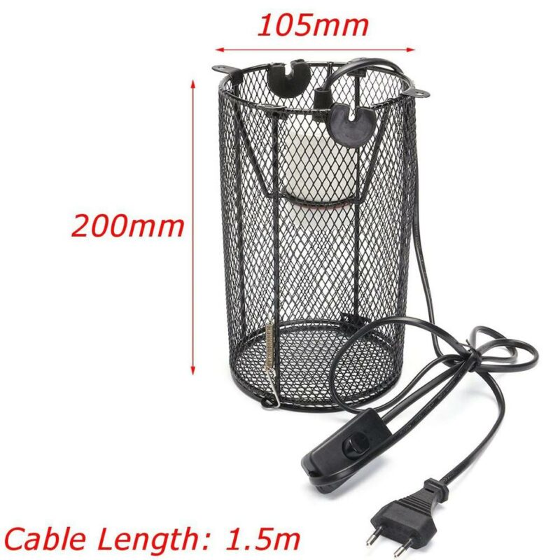 200w 220v Ceramic Reptile Heating Lamp Holder With Thermostatic Switch ...