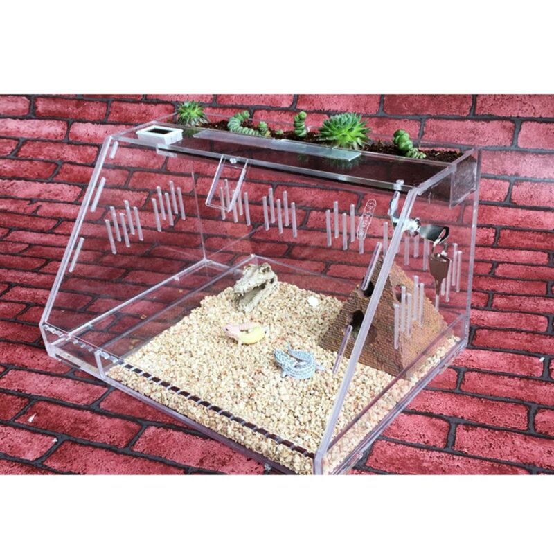 Acrylic Reptile Cage With Light Transparent Breeding Box For Lizards ...