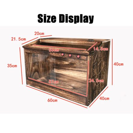 Reptile Enclosure Cage Wooden Terrarium With Lock Vent And Window For ...