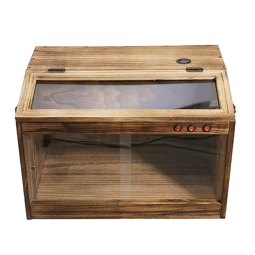 Reptile Enclosure Cage Wooden Terrarium With Lock Vent And Window For ...