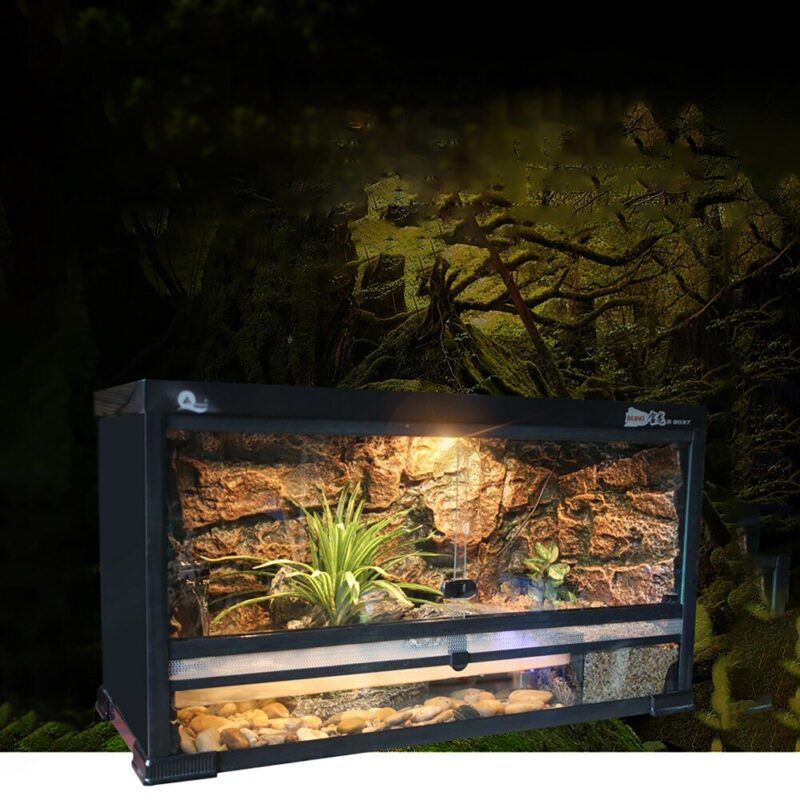 Deluxe Reptile Habitat Kit Vivarium Hideaway Cave Water Plate Bark ...
