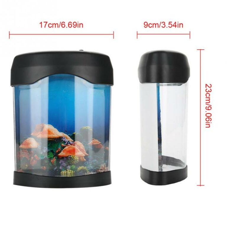 Led Jellyfish Aquarium Night Light Mini Usb Desk Fish Tank Accessories ...