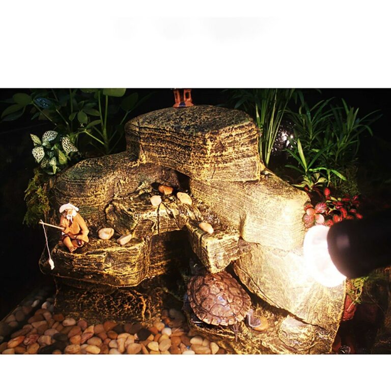 Tropical Turtle Aquarium Kit With Waterfall Basking Platform Light ...