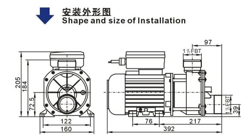 1 2hp 900w Whirlpool Spa Bath Pump Lx Ea390 Hot Tub 110v 60hz - Free ...