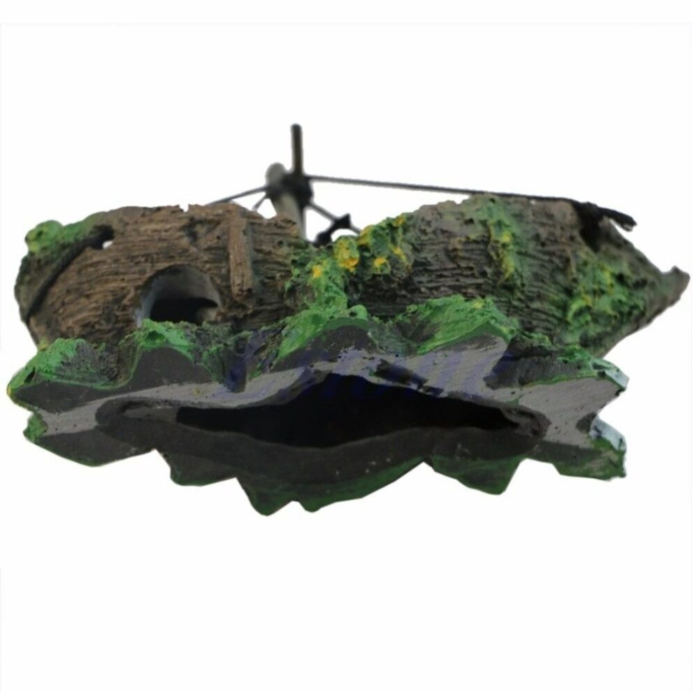 Sunken Ship Aquarium Decor Fish Tank Cave Ornament Destroyer Boat Wreck ...