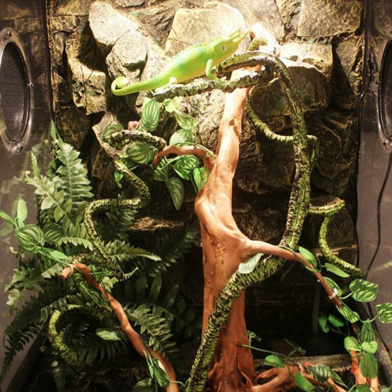 Artificial Jungle Vine Decor For Reptiles Flexible Habitat For Lizards ...