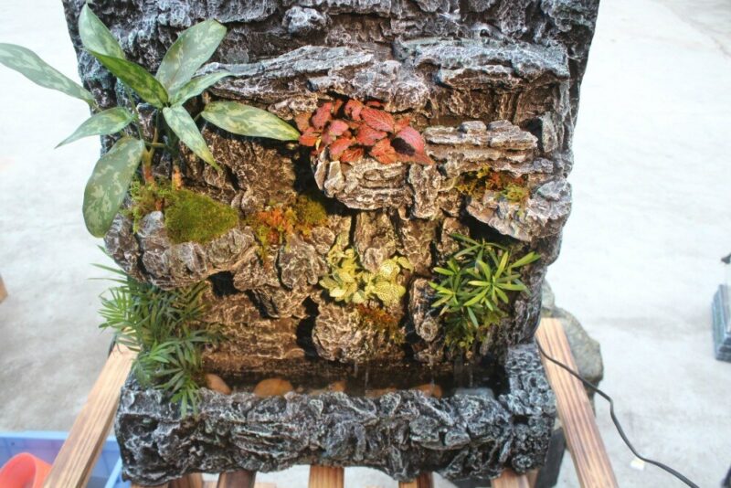 3d Reptile Tank Background Board With Pool Plant Rockery Decoration ...