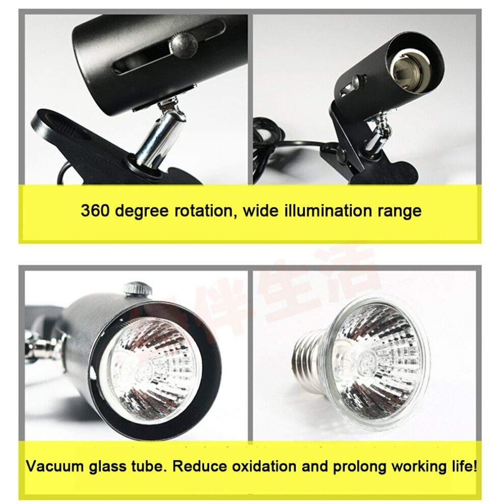 Reptile Uv Lamp Kit 30 Uvbuva Clipon Ceramic Lights For Turtles Lizards ...
