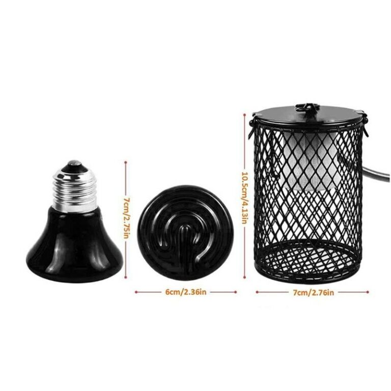 Infrared Ceramic Pet Heating Lamp With Safety Cage For Reptiles ...