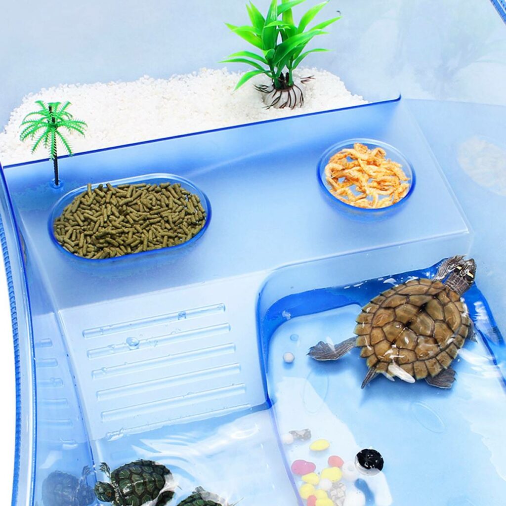 Black Reptile Terrarium With Basking Platform For Turtletortoise ...