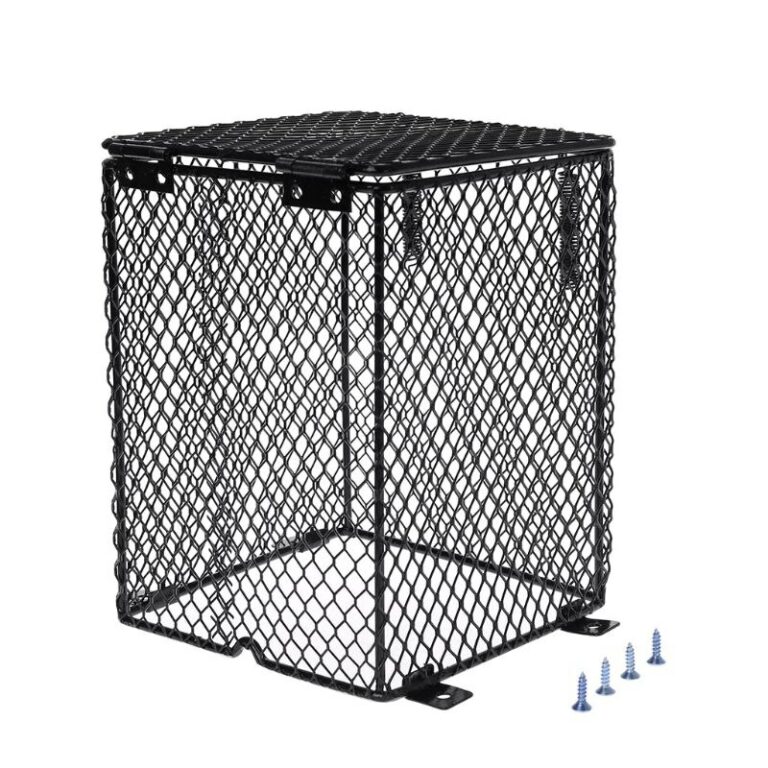Metal Mesh Reptile Heat Lamp Guard Cage Bulb Protector Enclosure Heater ...