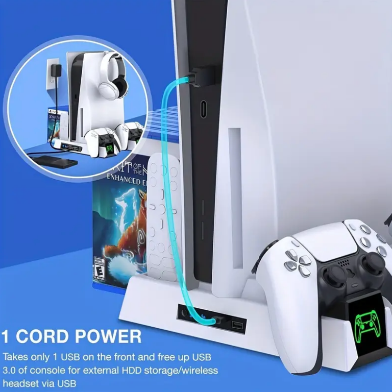 All-in-One PS5 Stand: Cooling, Charging & Storage Solution - Free ...