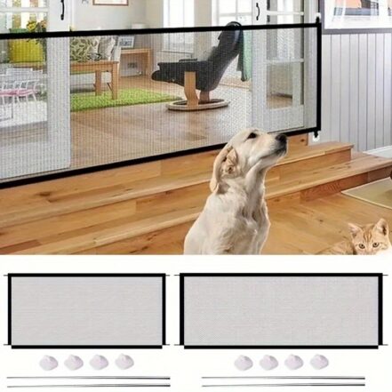 Portable Folding Mesh Pet Safety Gate For Home Doorways Stairways ...