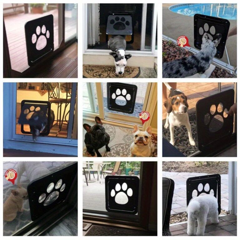 Lockable Pet Door Gate Easy Install Safe Entry For Dogs 1pc - Free ...