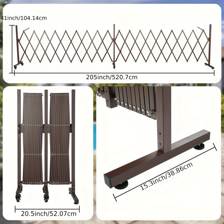 Portable Expandable 130 Retractable Driveway Fence Gate For ...