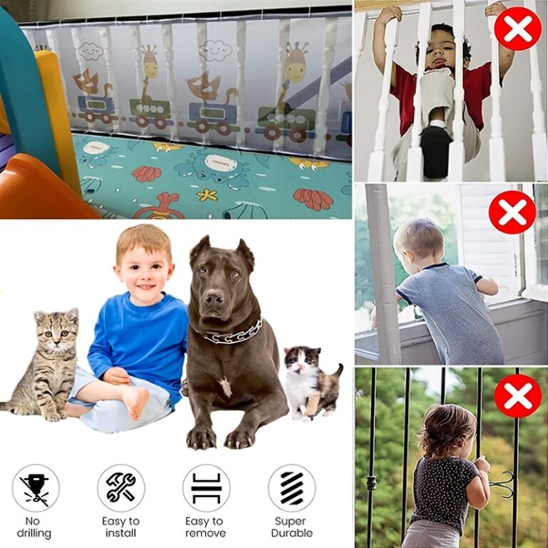 Childproof Safety Net For Stairs Balcony Baby Banister Mesh Guard ...