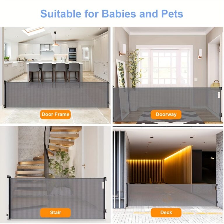 Extra Wide 120inch Retractable Babypet Gate For Large Openings Indooroutdoor - Free Shipping ...