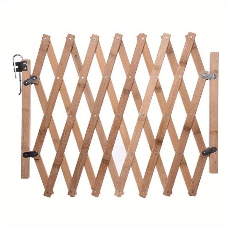 Extendable Wooden Pet Gate Retractable Dog Fence For House ...