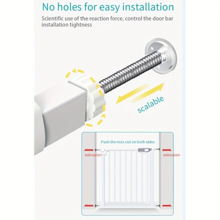 Indooroutdoor Autoclose Dog Gate For Doorways Stairs Patio Garden ...
