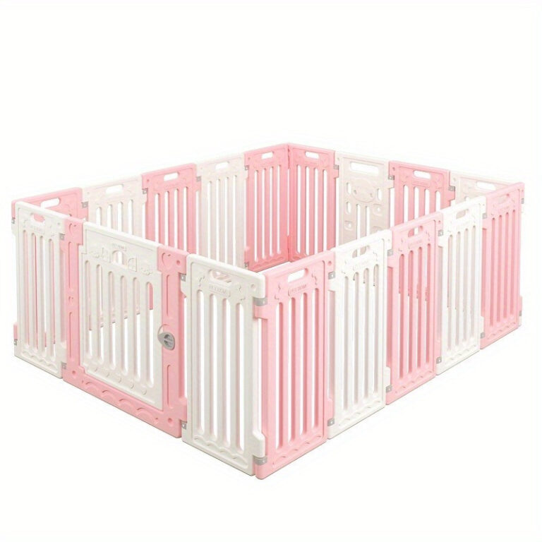 Indoor Pet Isolation Fence Dog Guard Cage With 12 Panels 1 Door Catdog ...