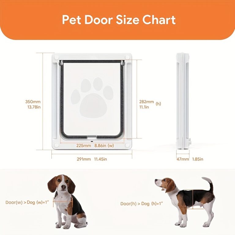 Windproof Wooden Dog Screen Door Antimosquito Pet Fence Twoway Open ...