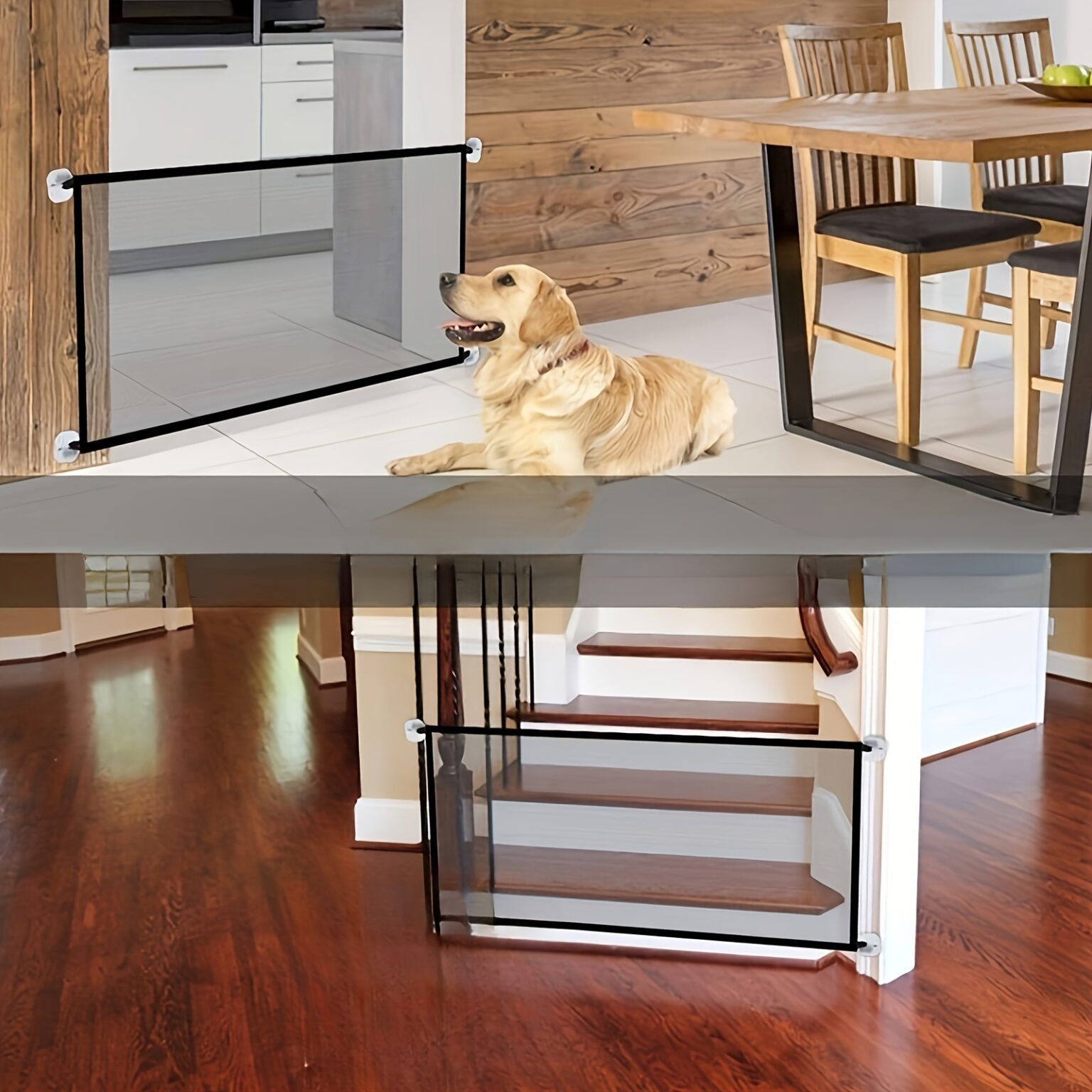 Collapsible Pet Dog Safety Barrier Freepunching Door Isolation Fence ...