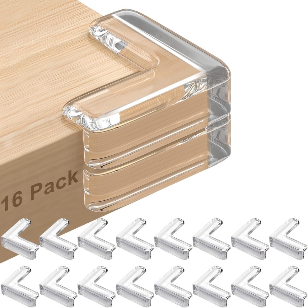 12 Pack Lshaped Clear Corner Guards Safety Bumpers For Sharp Furniture ...