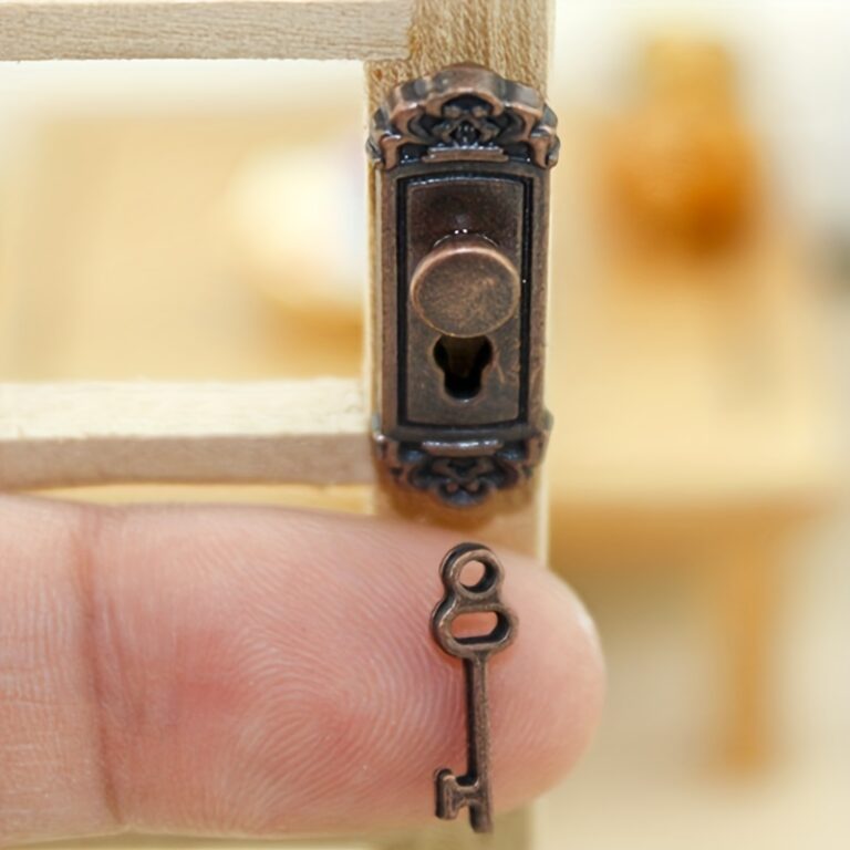 112 Miniature Dollhouse Door Lock Realistic Decor Perfect Holiday Gift ...