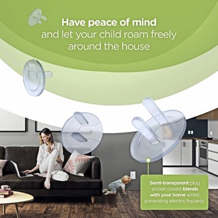 10pack Baby Safety Electric Plug Protectors Secure Outlet Covers With ...