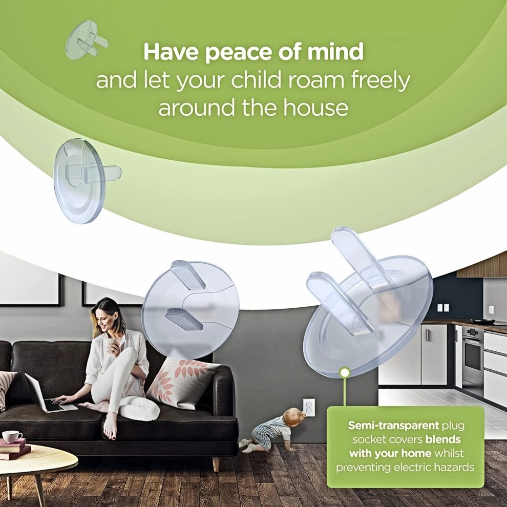 10pack Baby Safety Electric Plug Protectors Secure Outlet Covers With ...