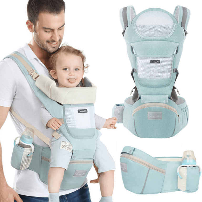 Ergonomic Baby Carrier Kangaroo Swaddle Sling With Storage Infant ...