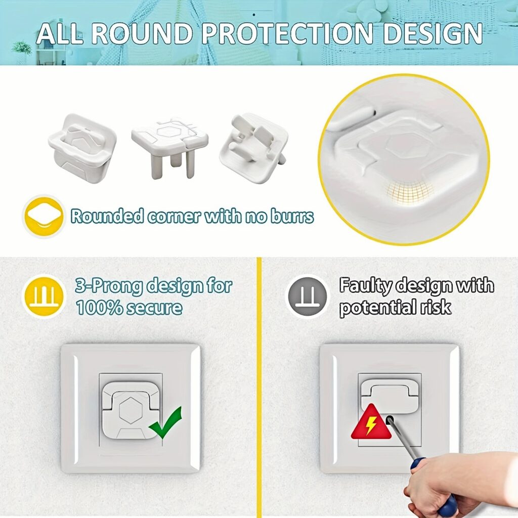 Baby Proof Electrical Outlet Safety Covers 1250pcs Childproof Plug ...