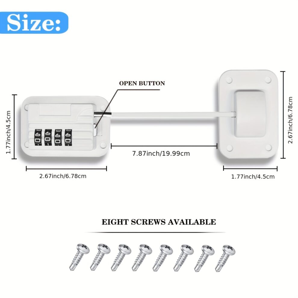 Childproof Fridgefreezer Door Lock Set Passwordprotected For Cabinets ...