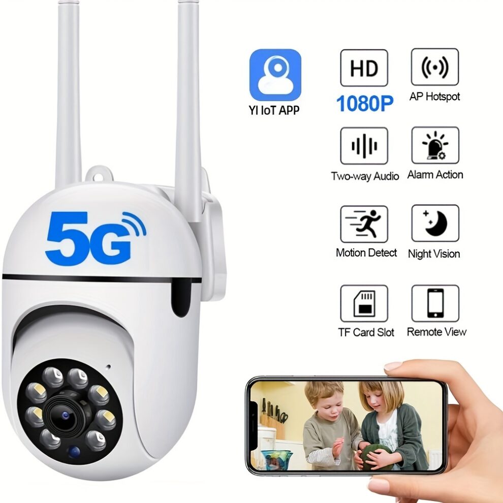 Hd 1080p Wifi Security Camera With 355 View Night Vision Remote Control ...