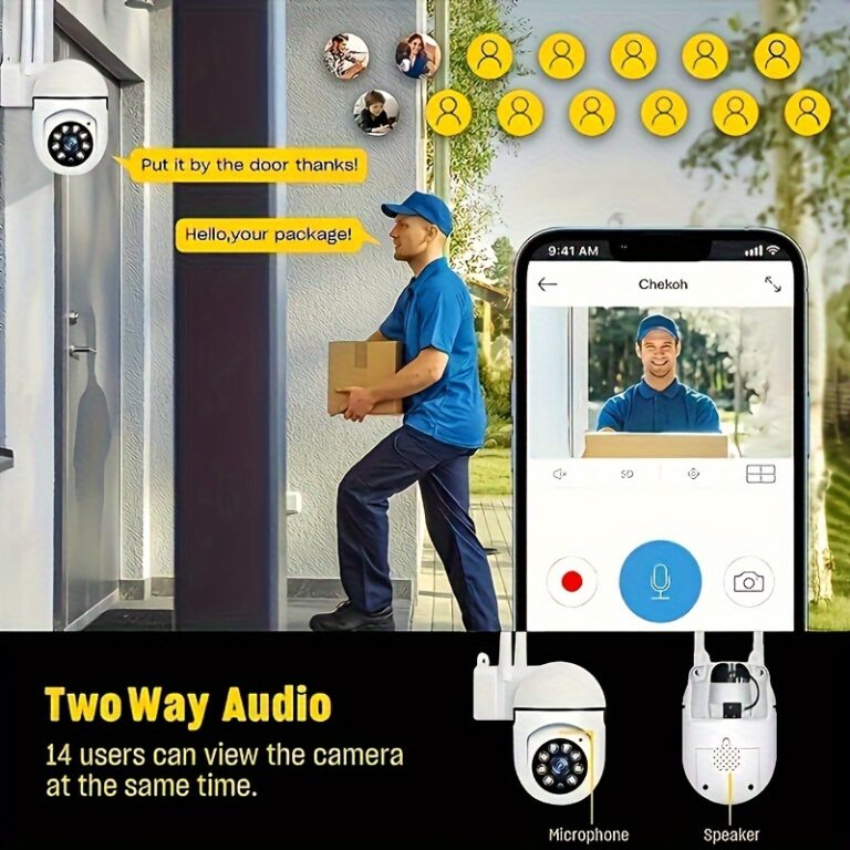 Hd Wifi Security Camera With 355degree Remote Night Vision For ...