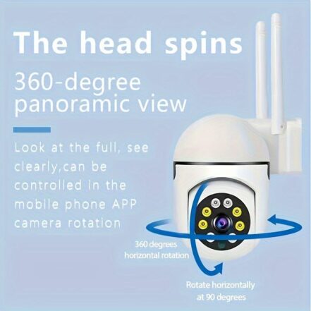 5g Wifi Security Camera With 355 View Intercom Night Vision Remote ...