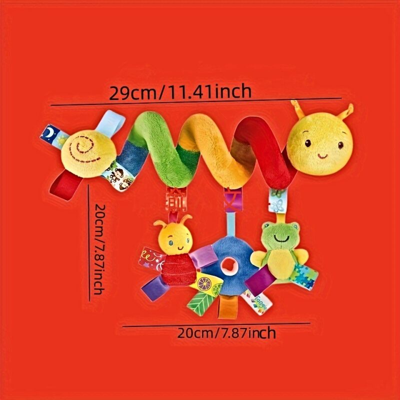 Cute Animal Plush Crib Spiral Toy Rainbow Hanging Activity Gift For ...