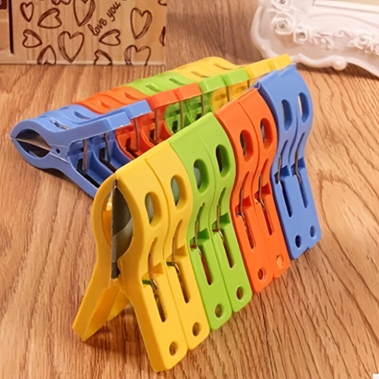 8pcs Windproof Large Plastic Beach Towel Clips Powerful Clothes Hanger ...