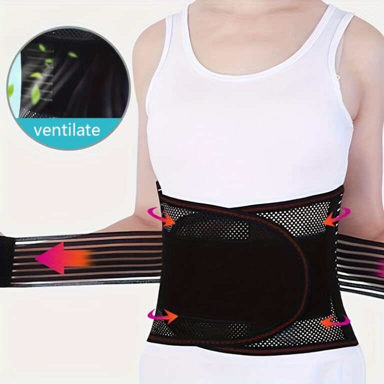 Ergonomic Lower Back Support Belt Breathable Mesh Lumbar Brace For Work ...