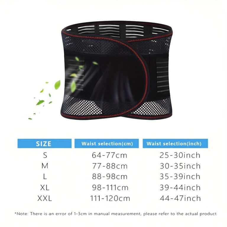 Ergonomic Lower Back Support Belt Breathable Mesh Lumbar Brace For Work ...