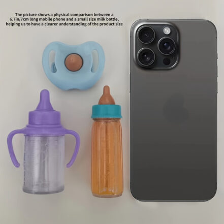 Realistic Baby Doll Feeding Set With Milk Juice Bottles And Pacifier ...