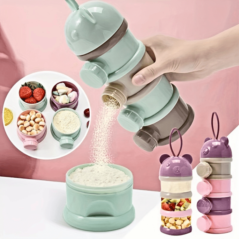Portable 4layer Rotating Baby Milk Powder Snack Storage Container Box ...