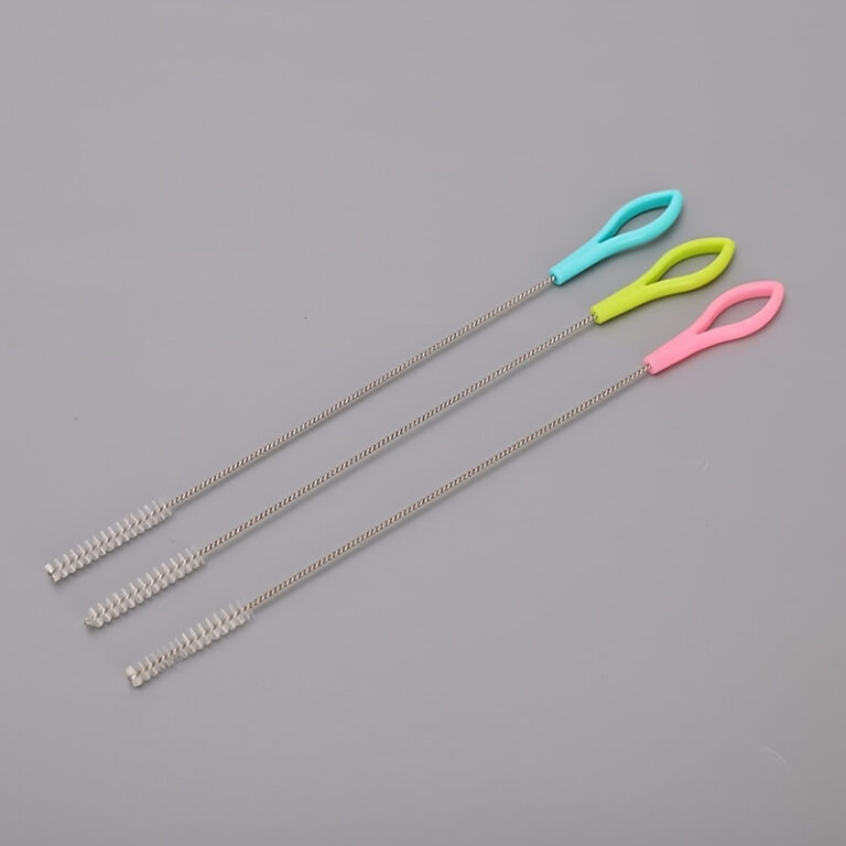 3piece Stainless Steel Straw Cleaner Set With Nylon Bristles For ...