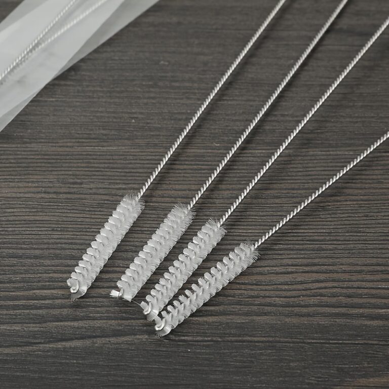 3piece Stainless Steel Straw Cleaner Set With Nylon Bristles For ...
